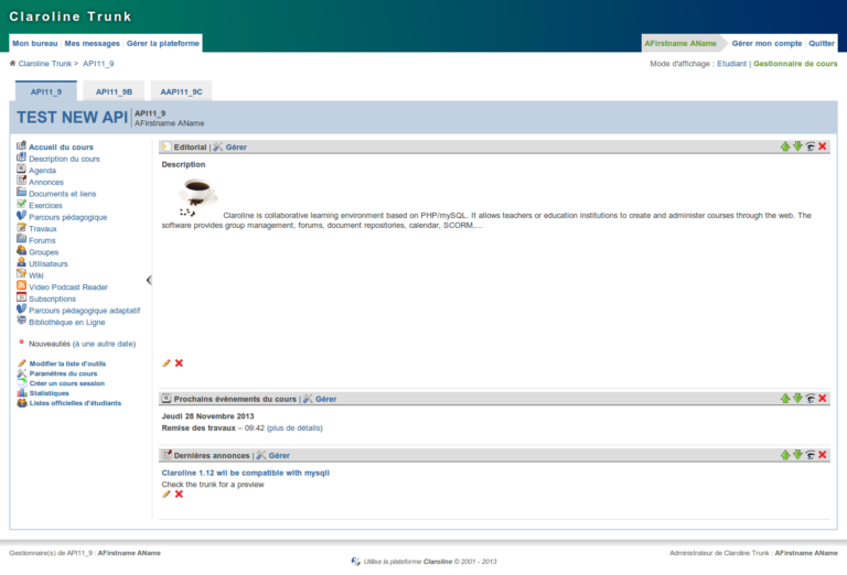 Claroline Demo Site » Try Claroline without installing it