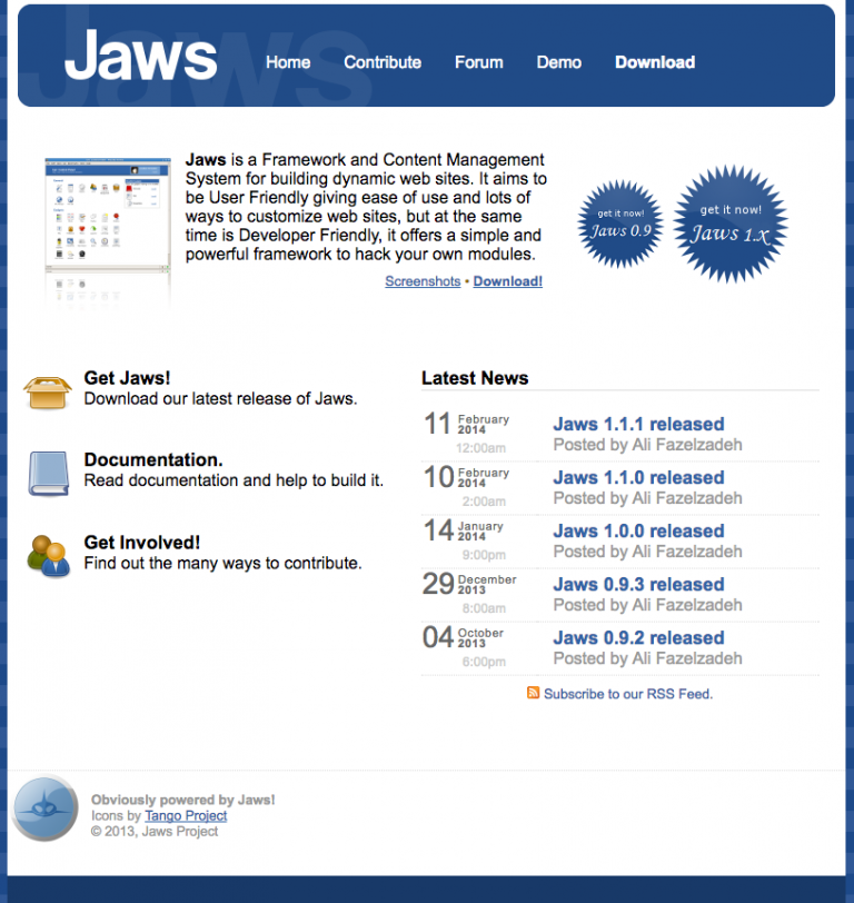 Jaws Demo Site » Try Jaws without installing it