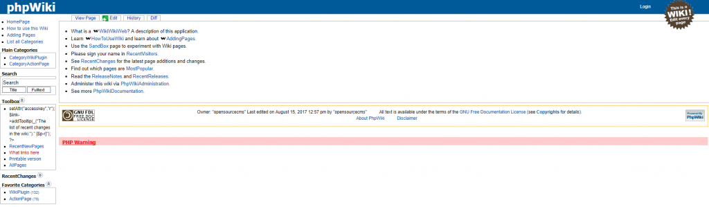 PhpWiki Demo Site » Try PhpWiki without installing it