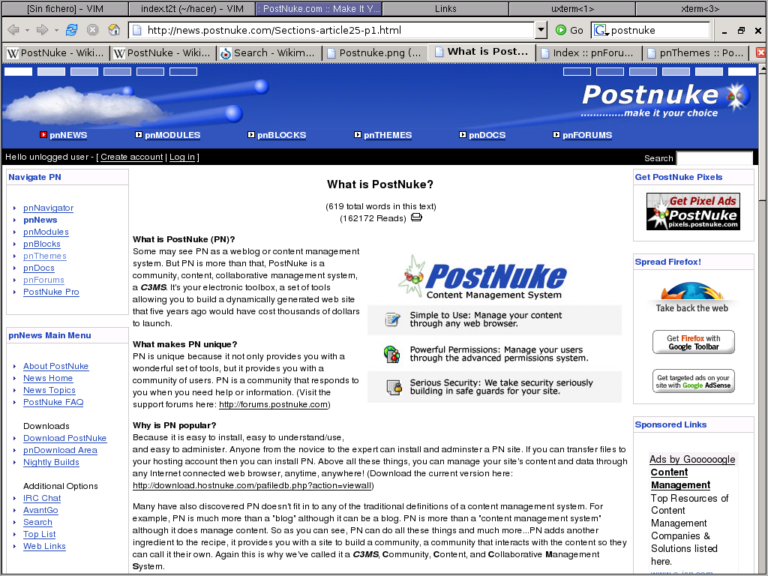 PostNuke Demo Site » Try PostNuke without installing it