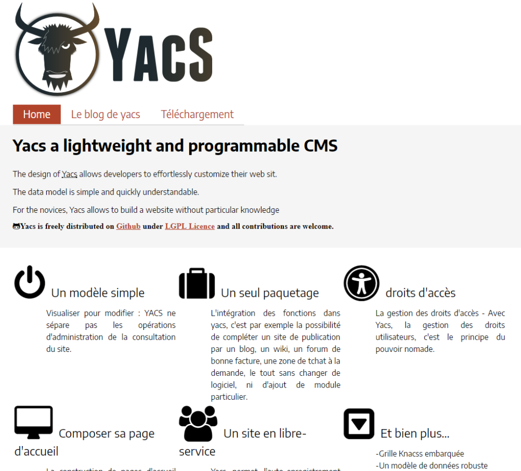 Yacs Demo Site » Try Yacs without installing it