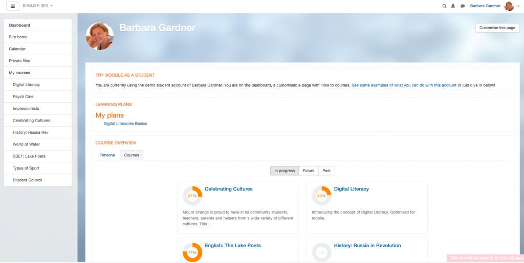 Moodle Demo Site » Try Moodle without installing it
