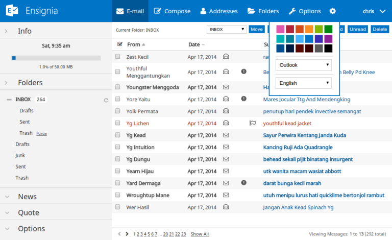 SquirrelMail Demo Site » Try SquirrelMail without installing it
