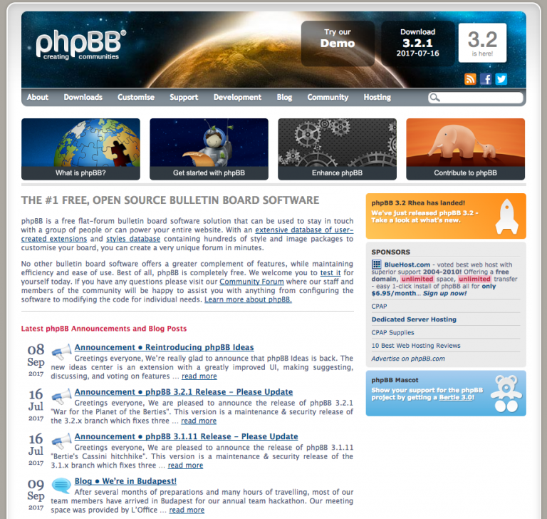 phpBB Demo Site » Try phpBB without installing it