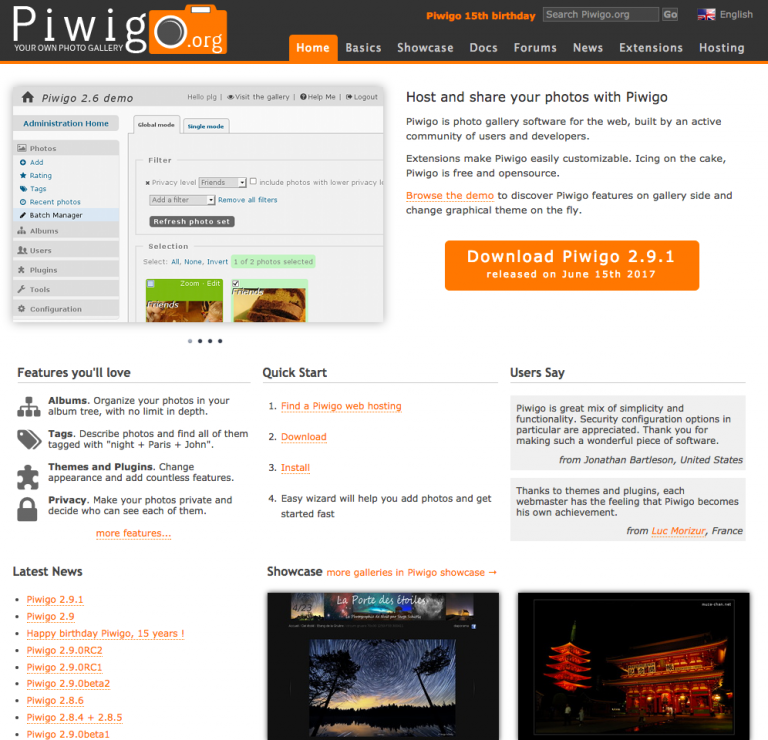Piwigo Demo Site » Try Piwigo without installing it