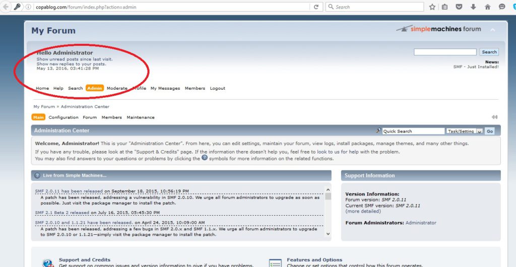 SMF Demo Site » Try SMF without installing it