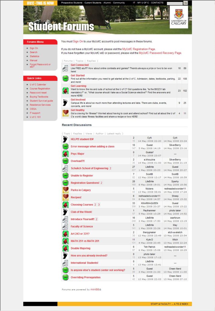 miniBB Demo Site » Try miniBB without installing it
